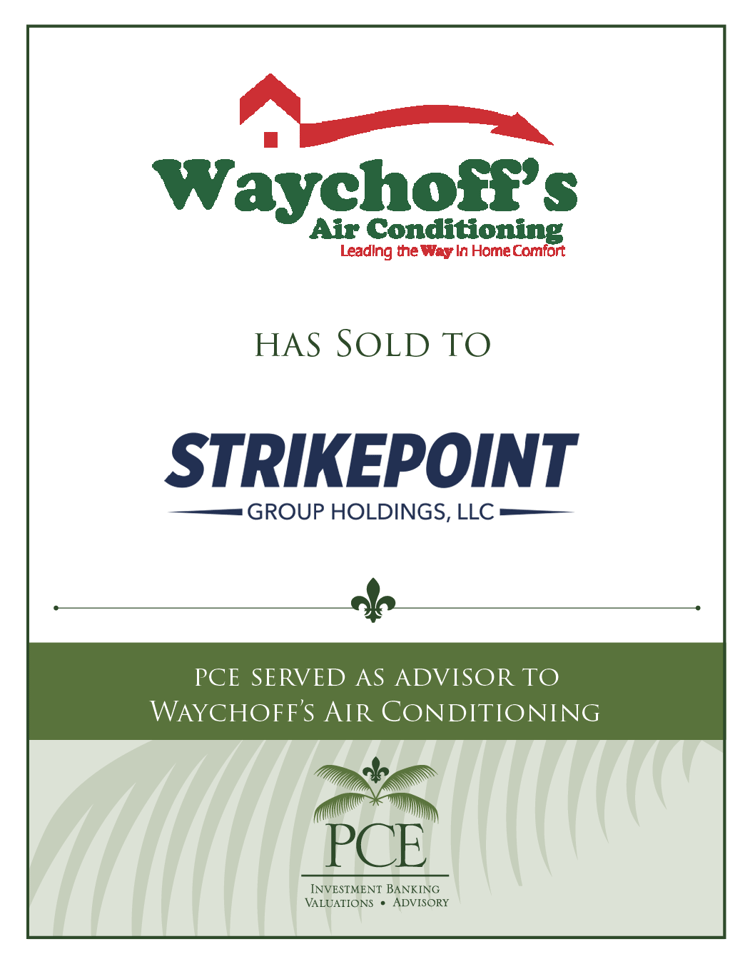 PCE Announces the Sale of Waychoff's Air Conditioning